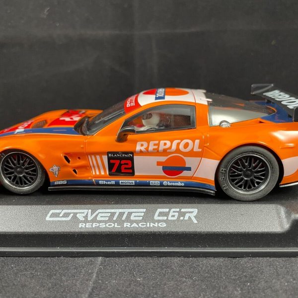 0272SW NSR CORVETTE C6R REPSOL RACING #72 ORANGE 1:32 SCALE SLOT CAR ...