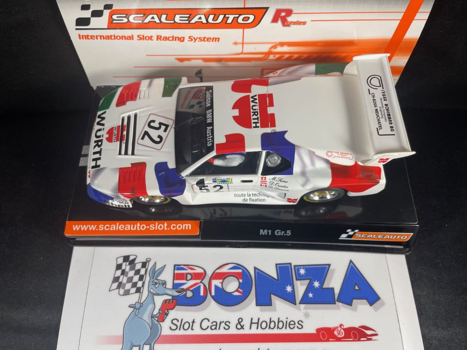 SC6027R SCALEAUTO BMW M1 GROUP 5 WURTH #52 1:32 SLOT CAR - Bonza Slot ...