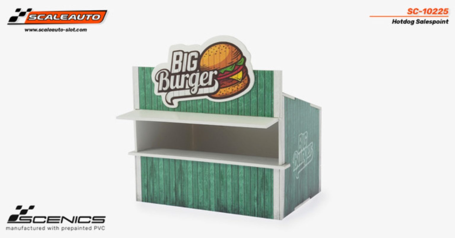 SC10225 SCALEAUTO BIG BURGER STAND TRACKSIDE BUILDING 1:32 SCALE ...